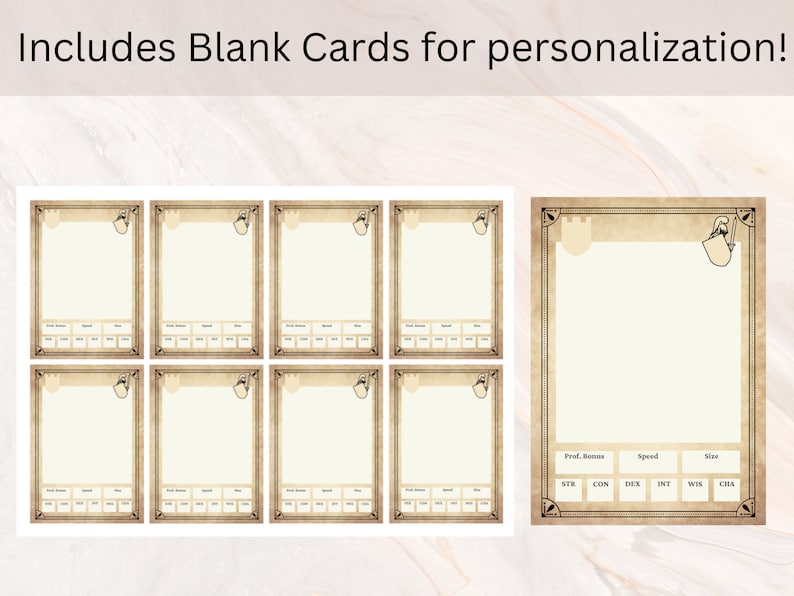 Moon Druid Wild Shapes Cards Dnd 5e Wild Shape 93 Beast - Etsy