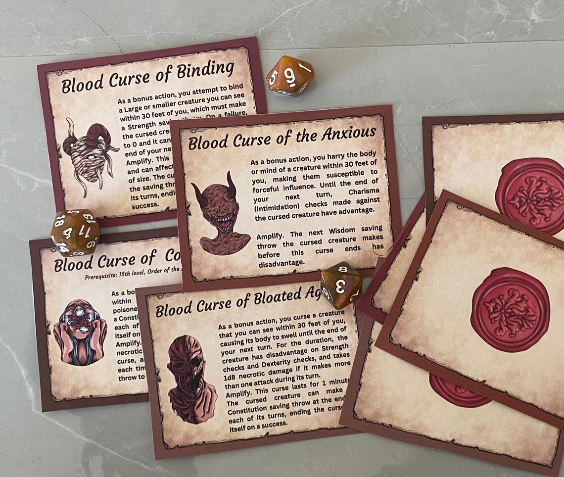 BLOOD HUNTER BUNDLE | Dnd Bloodhunter Pack | Blood Hunter Spells ...