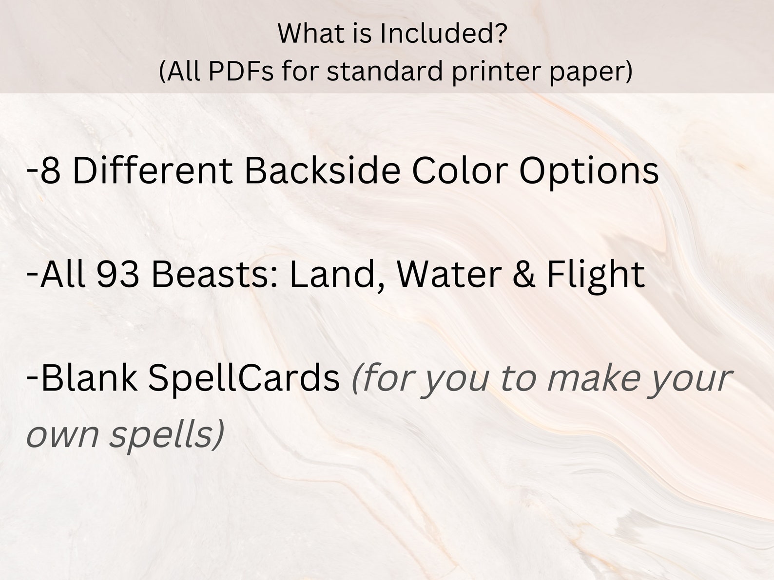 Moon Druid Wild Shapes Cards Dnd 5e Wild Shape 93 Beast Transformations ...