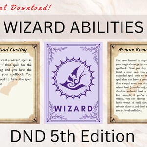 WIZARD BUNDLE | Dnd Wizard Pack | Wizard Spell Cards | Wizard Colleges ...