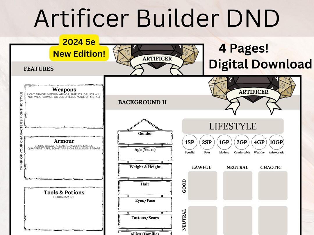 Build an Artificer | 2024 5e | Artificer Builder | Artificer Guide Dnd ...