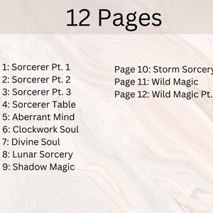 Sorcerer Cheat Sheet | Sorcerer Quick Reference Guide | Dnd Cheat Sheet ...