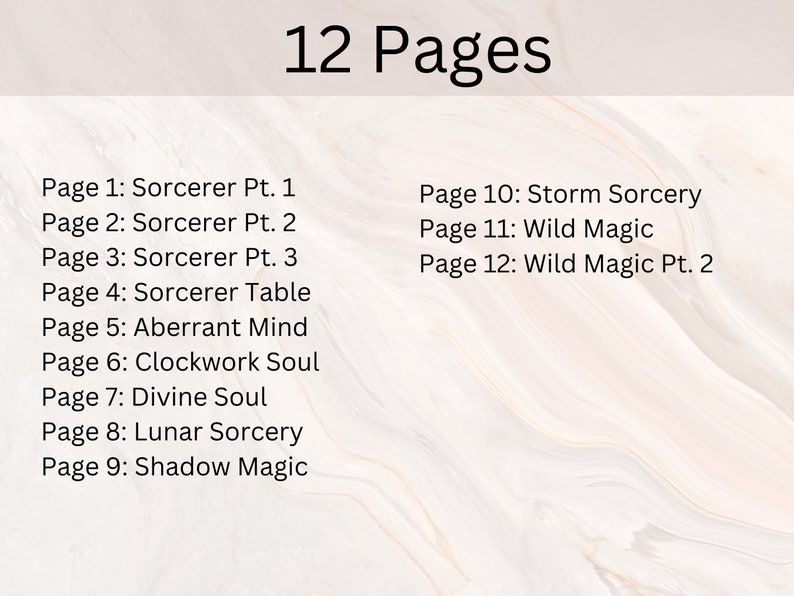 Sorcerer Cheat Sheet | Sorcerer Quick Reference Guide | Dnd Cheat Sheet ...