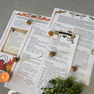 Druid Cheat Sheet | Druid Quick Reference Guide | Dnd Cheat Sheet | 9 ...