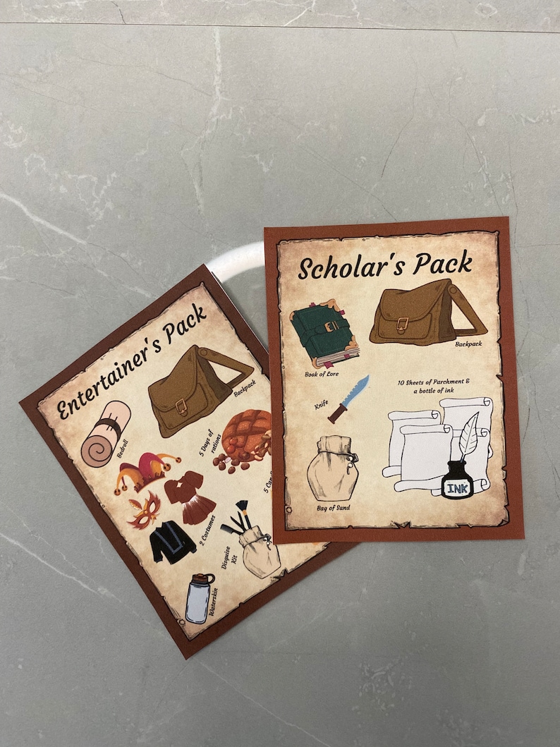 DND EQUIPMENT PACK Dnd Starter Pack Campaign Helper - Etsy