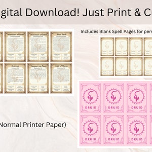 Druid Dnd Spell Cards | Dnd Spellbook | Dnd Spellbook Cards | Dnd ...