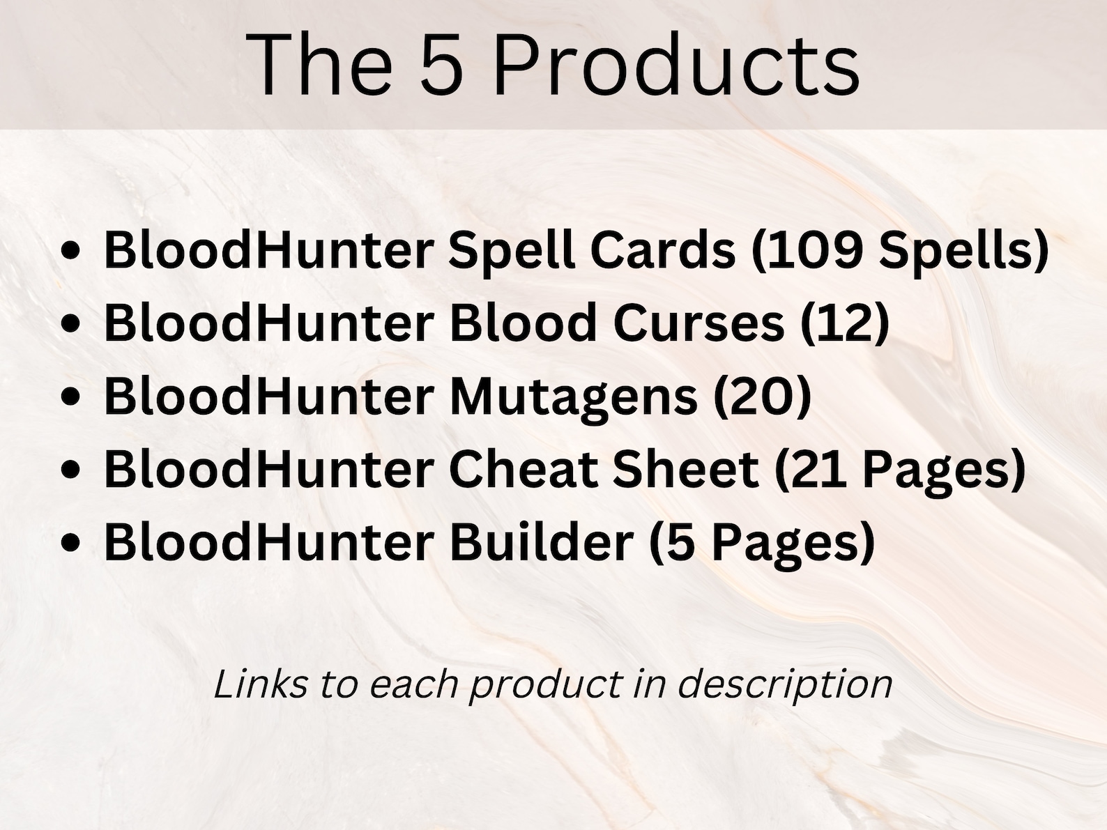 BLOOD HUNTER BUNDLE | Dnd Bloodhunter Pack | Blood Hunter Spells ...