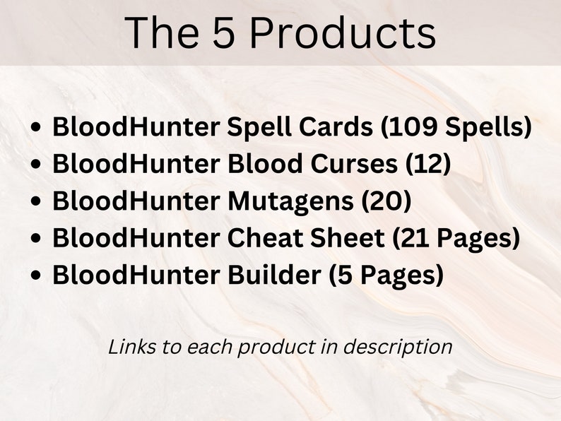 BLOOD HUNTER BUNDLE | Dnd Bloodhunter Pack | Blood Hunter Spells ...