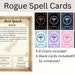 ROGUE BUNDLE | Dnd Rogue Pack | Rogue Spell Cards | Rogue Builder ...