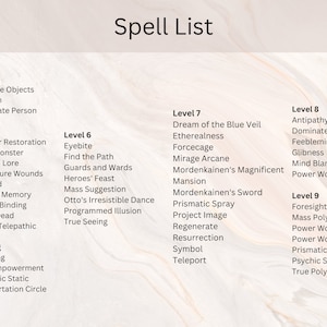 Bard Dnd Spell Cards | Dnd Spellbook | Dnd Spellbook Cards | Dnd Player ...