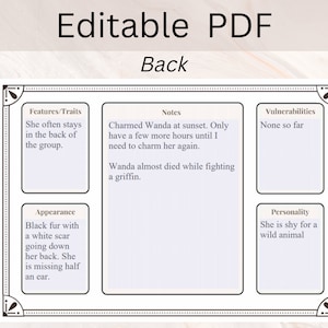 Animal Companion Card | Character Sheet | Animal Character Sheet | Dnd ...