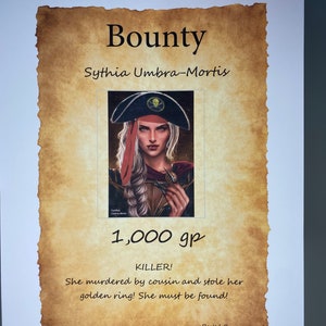 Dnd Bounty Posters | Kingdoms & Cities | Dnd Poster | Dnd Wanted ...