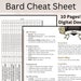 BARD BUNDLE | Dnd Bard Pack | Bard Spell Cards | Bard Instruments ...