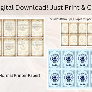 Bard Dnd Spell Cards | Dnd Spellbook | Dnd Spellbook Cards | Dnd Player ...
