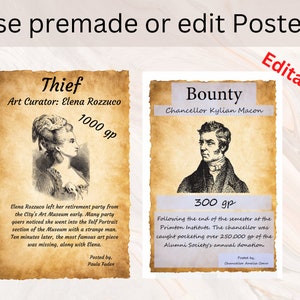 Dnd Bounty Posters | Kingdoms & Cities | Dnd Poster | Dnd Wanted ...