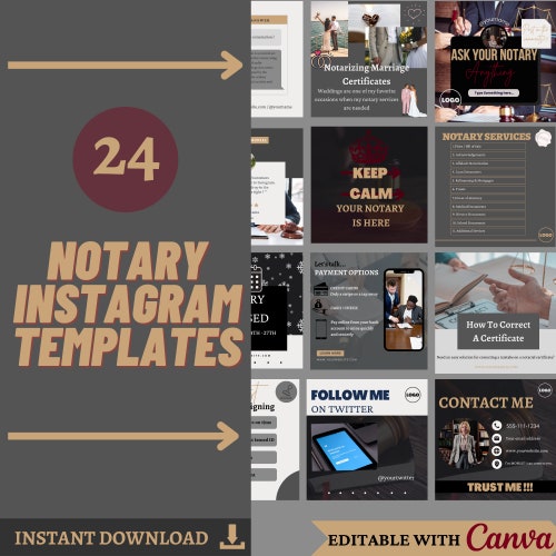 Loan Signing Agent Social Media 24 Notary Public INSTAGRAM - Etsy