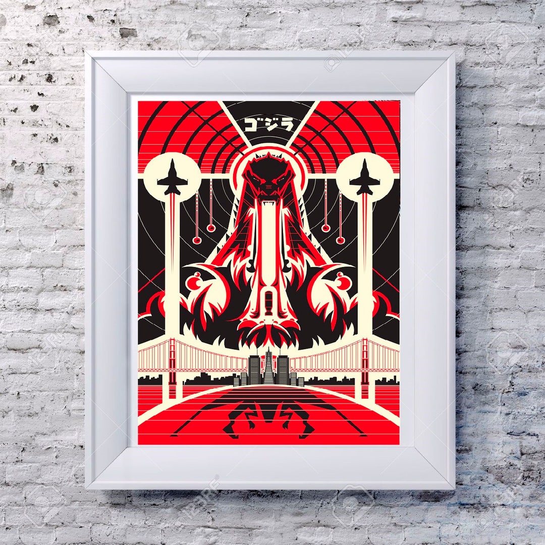 Godzilla Nuclear Post Apocalyptic Apocalypse Reptile Artwork - Etsy