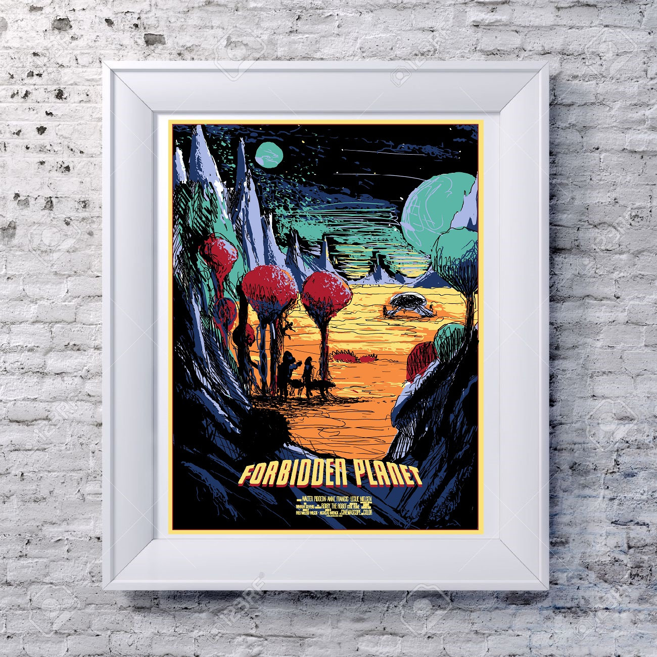 Forbidden Planet Retro Sci Fi Poster Artwork Alternative - Etsy