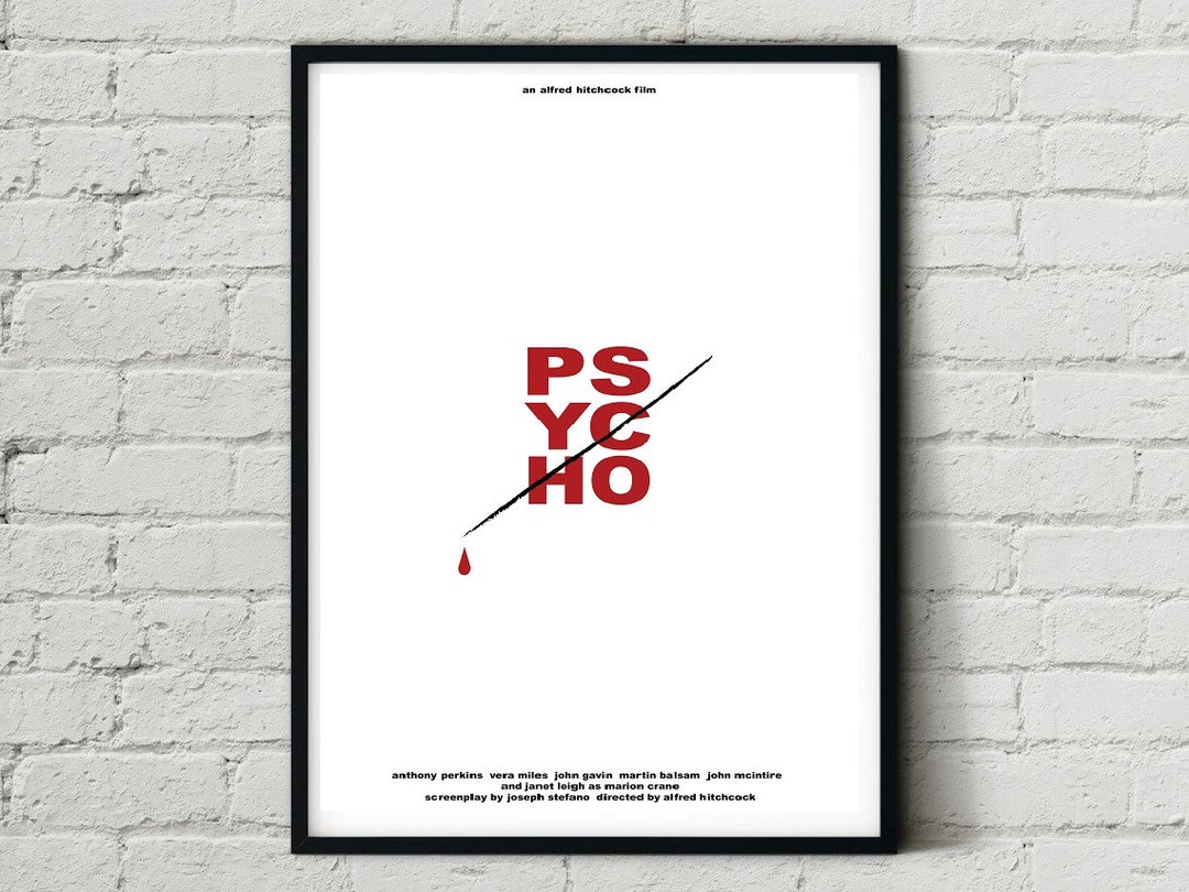 Psycho Classic Horror Poster Artwork Alternative Design Movie - Etsy