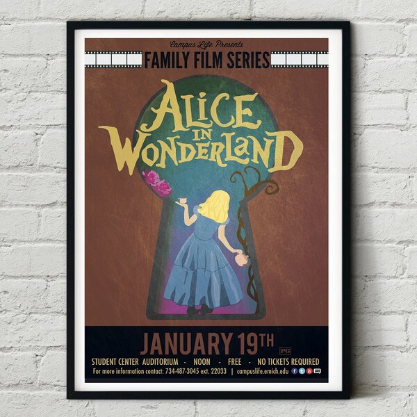 Alice in Wonderland Film Poster - Etsy