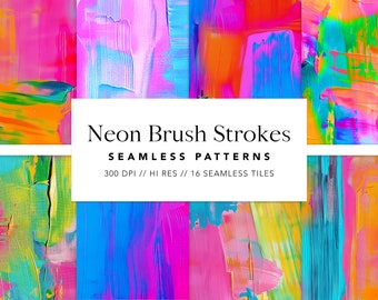 Digital Paper Set- Brush Strokes - Seamless Backgrounds - 20 Images in ...