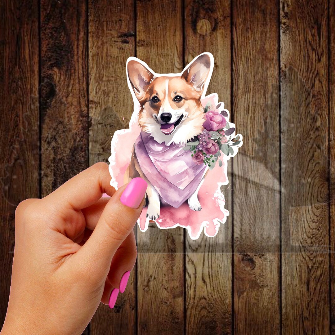 Pink Corgi Decal, Cute Corgi, Corgi Sticker - Etsy