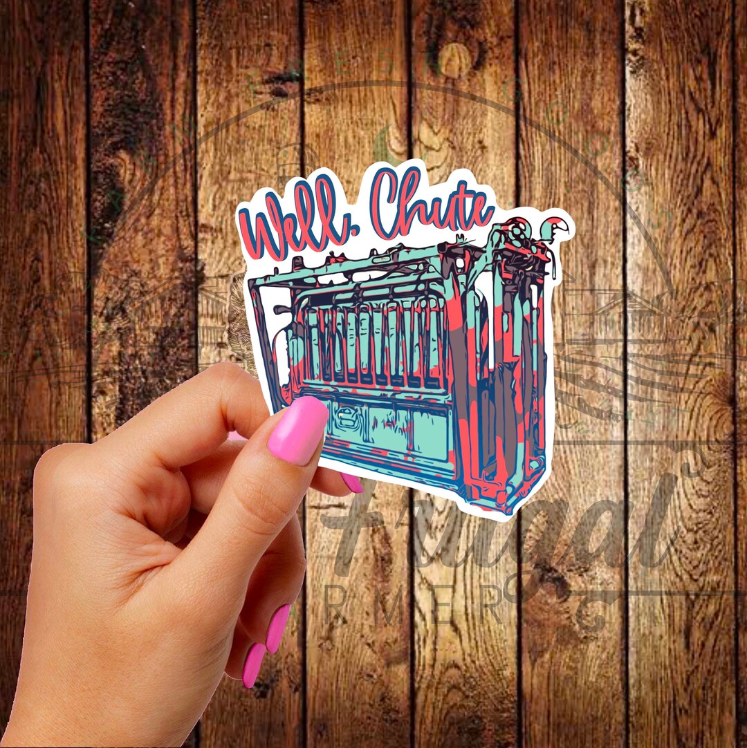 Chute Sticker, Funny Decal, Oh Chute, Cow Decal, Cattle Farmer - Etsy