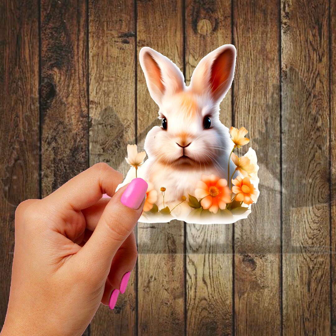 Cute Baby Rabbit Sticker, Bunny Sticker - Etsy