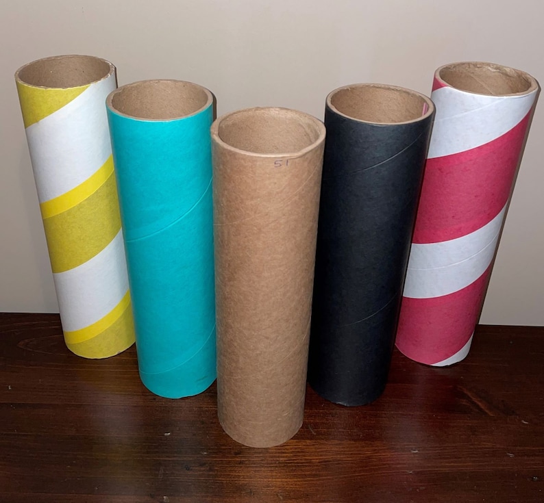 Set of 5 Cardboard Tubes, Heavy Duty, Recycled, Multiple Colors, 11 1/4 ...