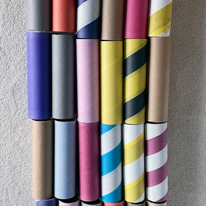 Set of 5 Cardboard Tubes, Heavy Duty, Recycled, Multiple Colors, 11 1/4 ...