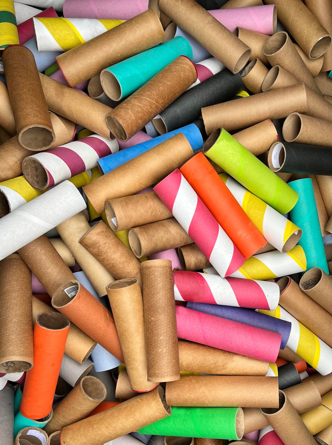 Set of 5 Cardboard Tubes, Heavy Duty, Recycled, Multiple Colors, 11 1/4 ...