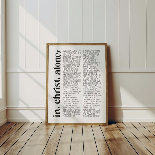In Christ Alone - Etsy