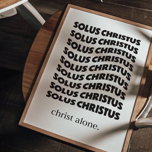 Solus Christus Wall Art, Reformed Wall Decor, Christian Home Decor, 5 ...