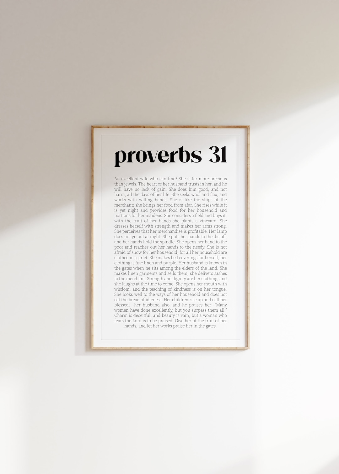 Proverbs 31, Mother's Day Christian Print, Bible Verse Wall Art, Gift ...