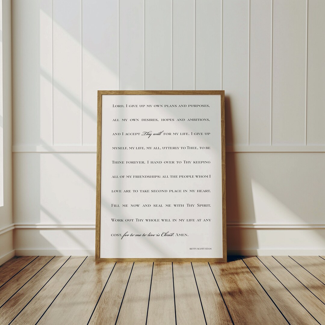 Betty Scott Stam Quote, Digital Wall Art, Bible Wall Art, Christian ...