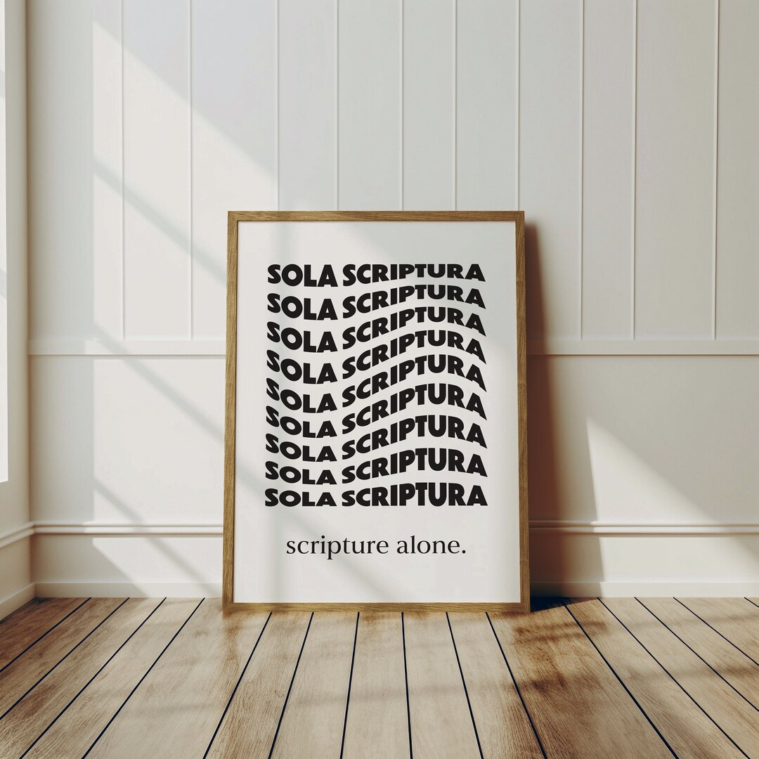 Sola Scriptura Wall Art, Reformed, Christian Home Decor, Christian Wall ...