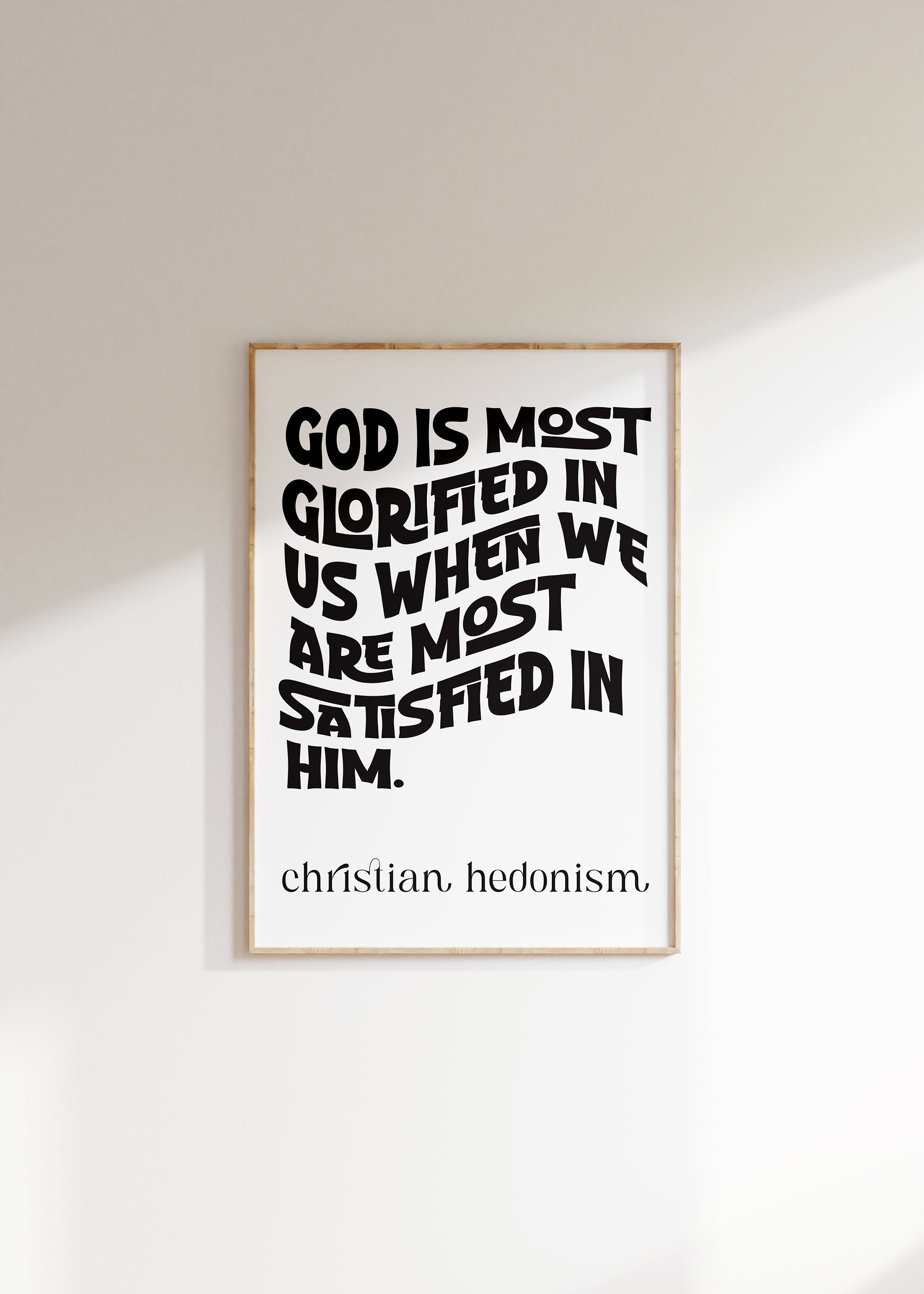 John Piper Quote, Desiring God Wall Art, Reformed, Christian Home Decor ...