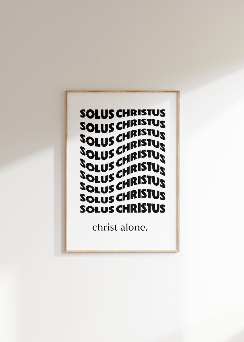 Solus Christus Wall Art, Reformed Wall Decor, Christian Home Decor, 5 ...