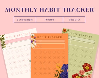 Weekly Habit Tracker Printable Vertical, Habit Tracker Template ...