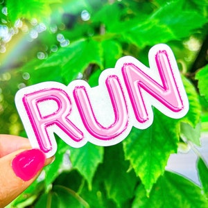 Running Sticker, Run Sticker, Vinyl Sticker, Water Bottle Sticker ...