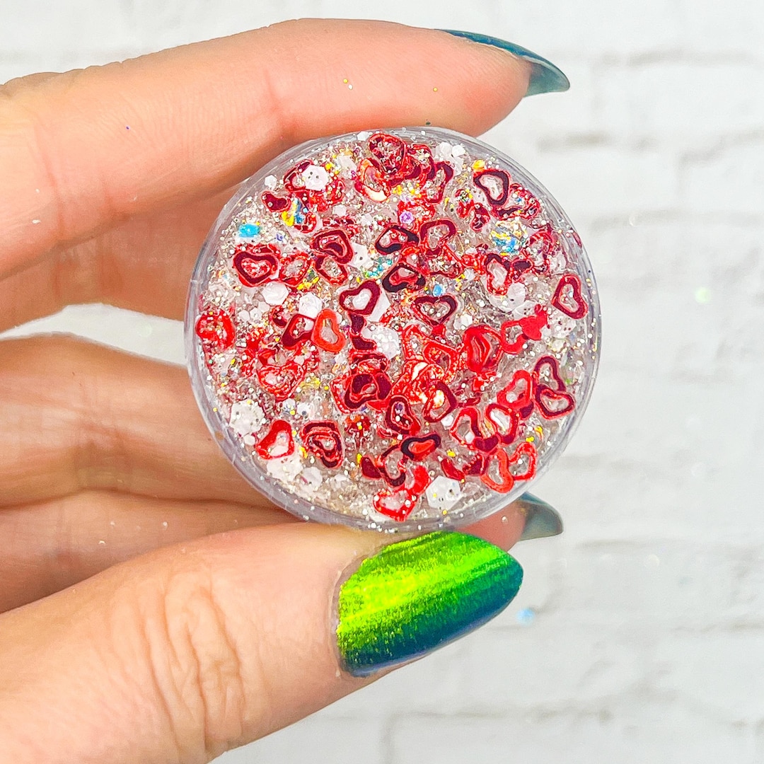 Valentine Heart Face Glitter: Chunky Body Glitter Gel - Etsy