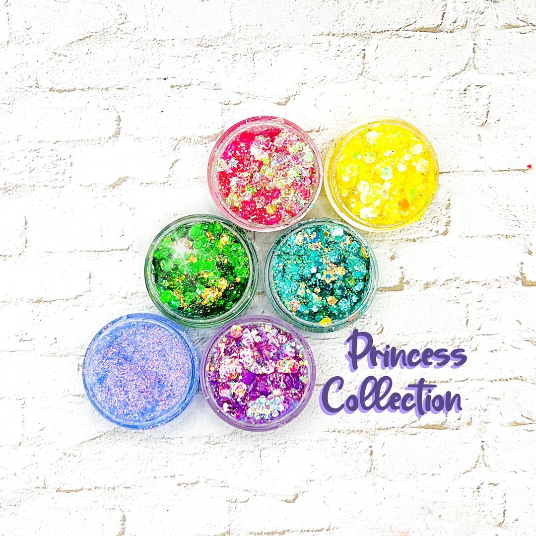 Princess Collection Glitter Gel: Face & Body Sparkle Set, Face Sparkle ...