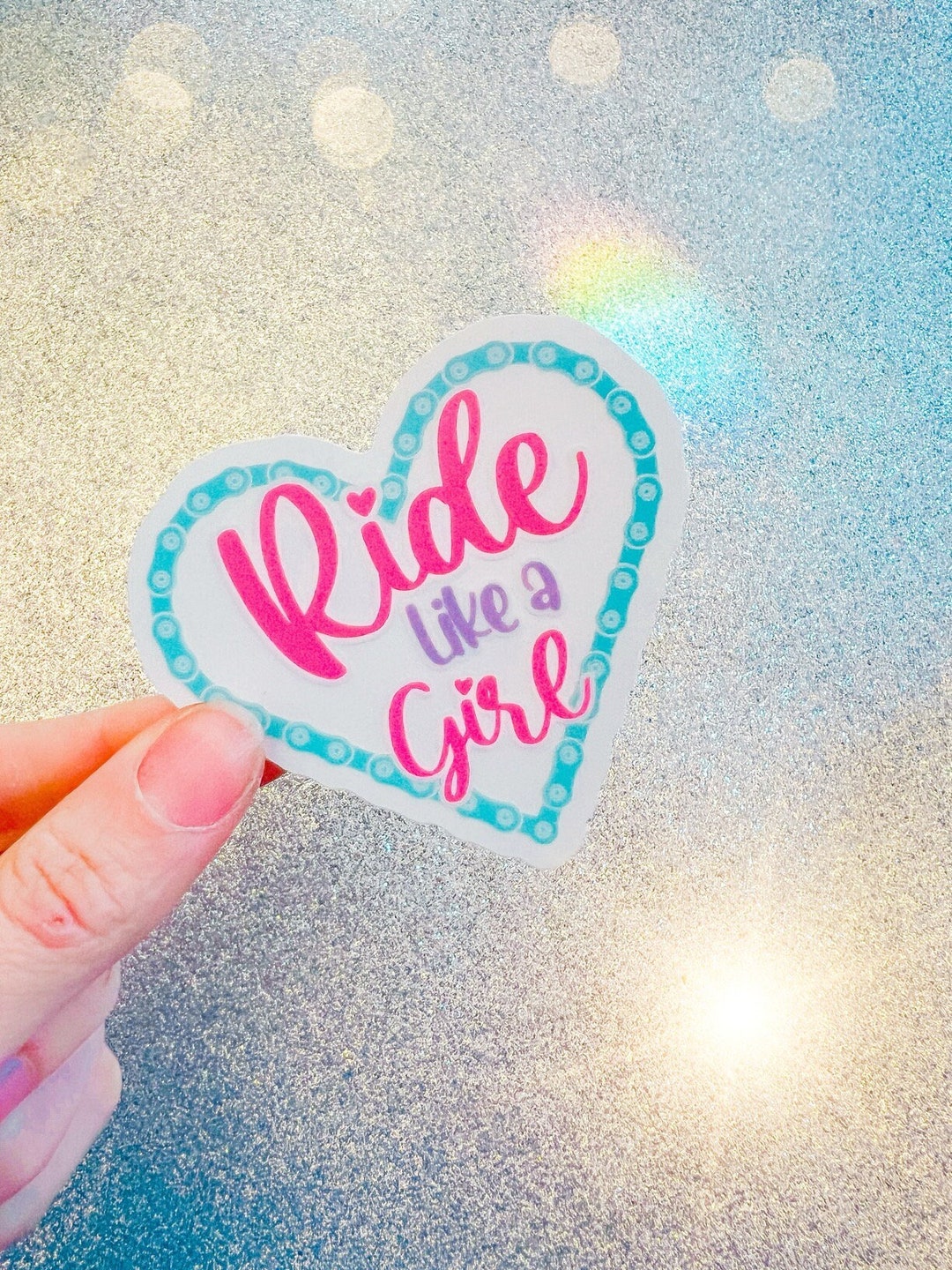 Biking Sticker, Bike Sticker, Vinyl Sticker, Water Bottle Sticker, Gift ...