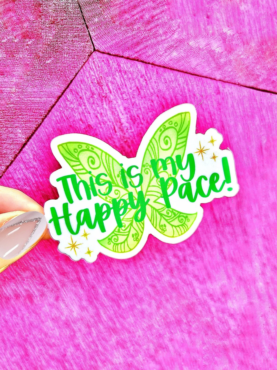 Tinkerbell, Running Sticker, Vinyl Sticker, Water Bottle Sticker ...