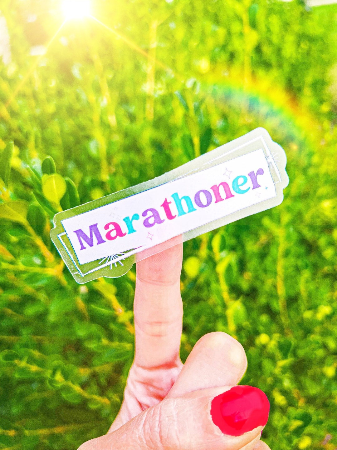 Marathoner, Running Sticker, Run Sticker, Vinyl Sticker, Water Bottle ...