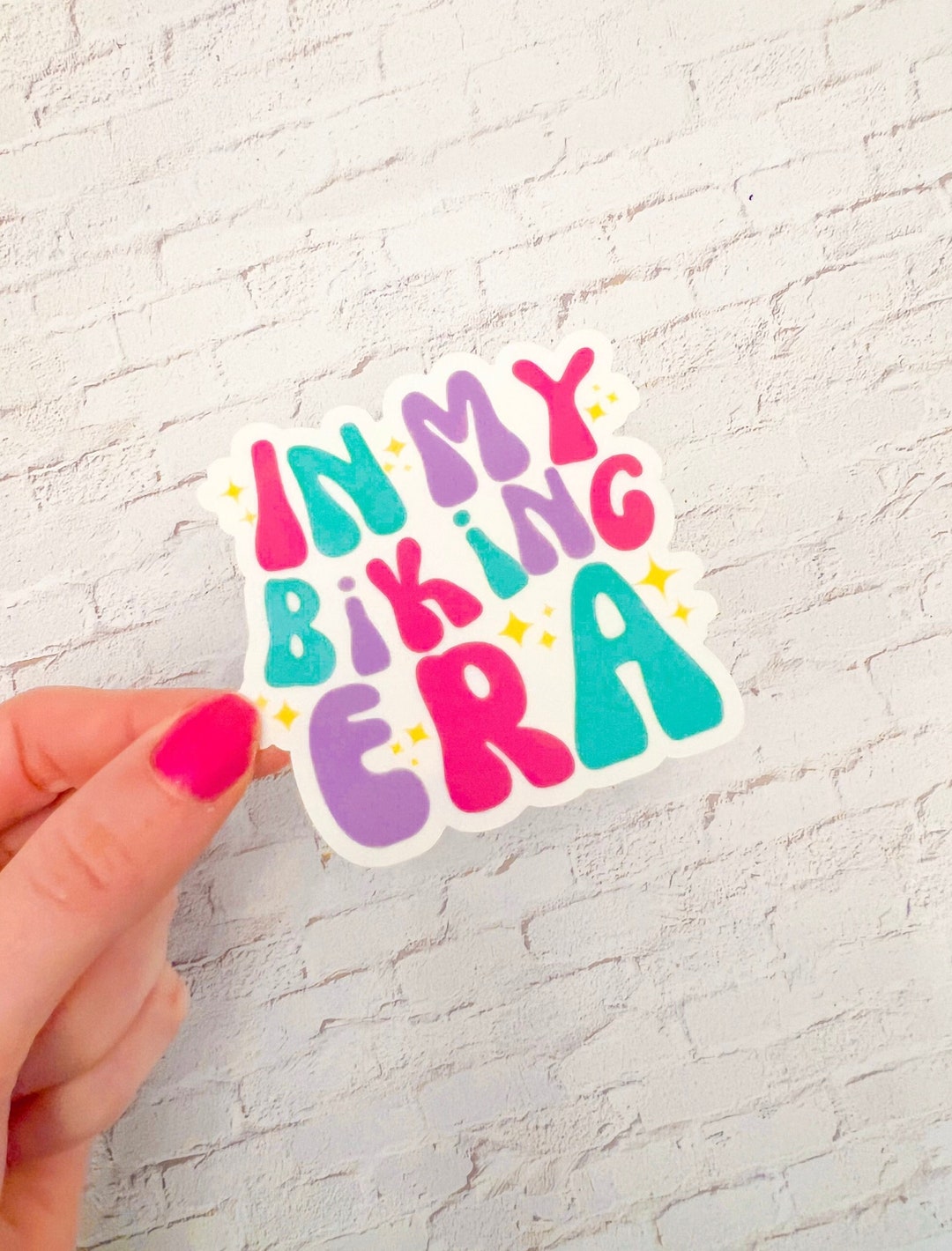 Biking Sticker, Bike Sticker, Vinyl Sticker, Water Bottle Sticker ...