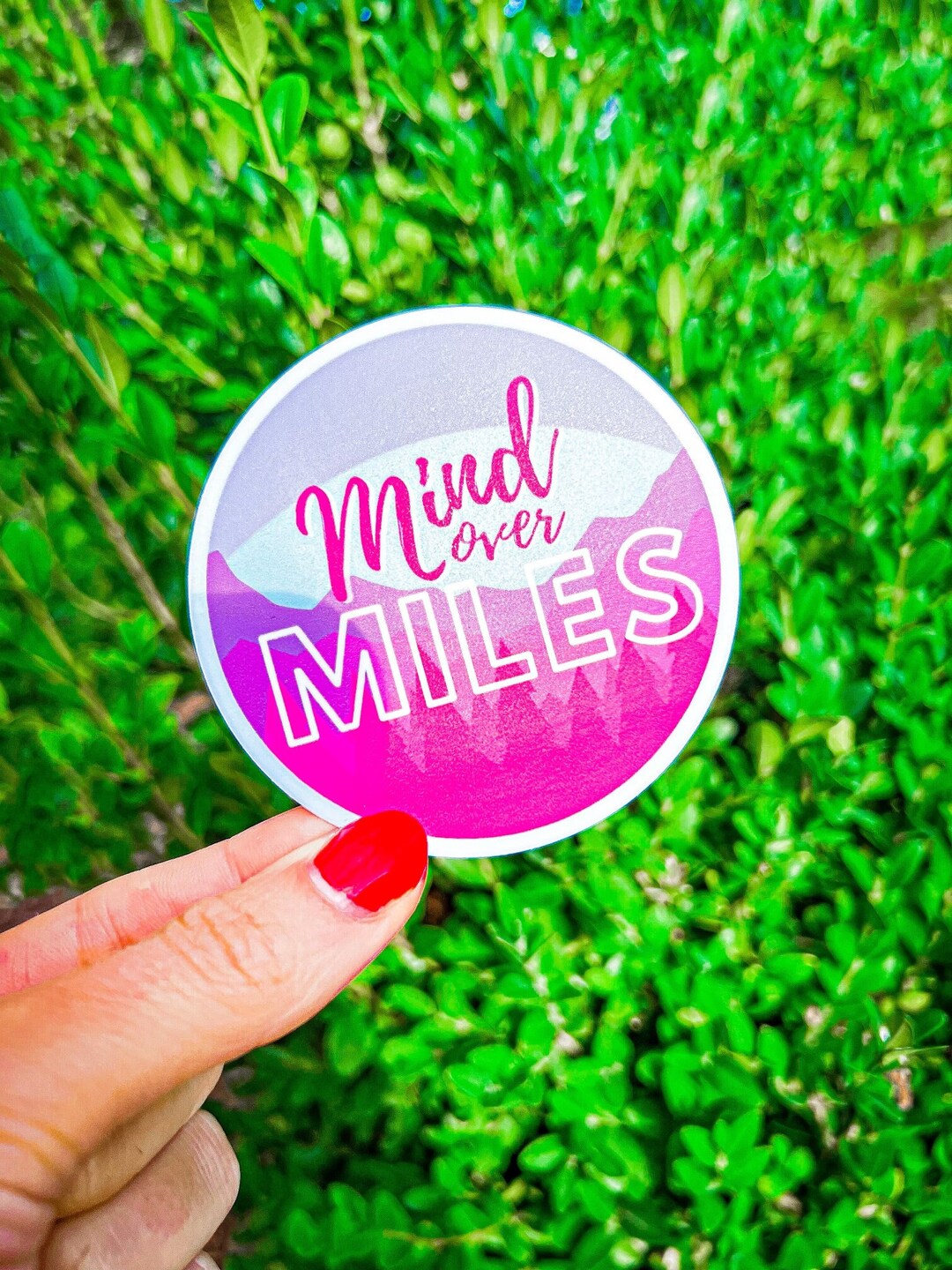 Mind Over Miles, Running Sticker, Run Sticker, Vinyl Sticker, Water ...