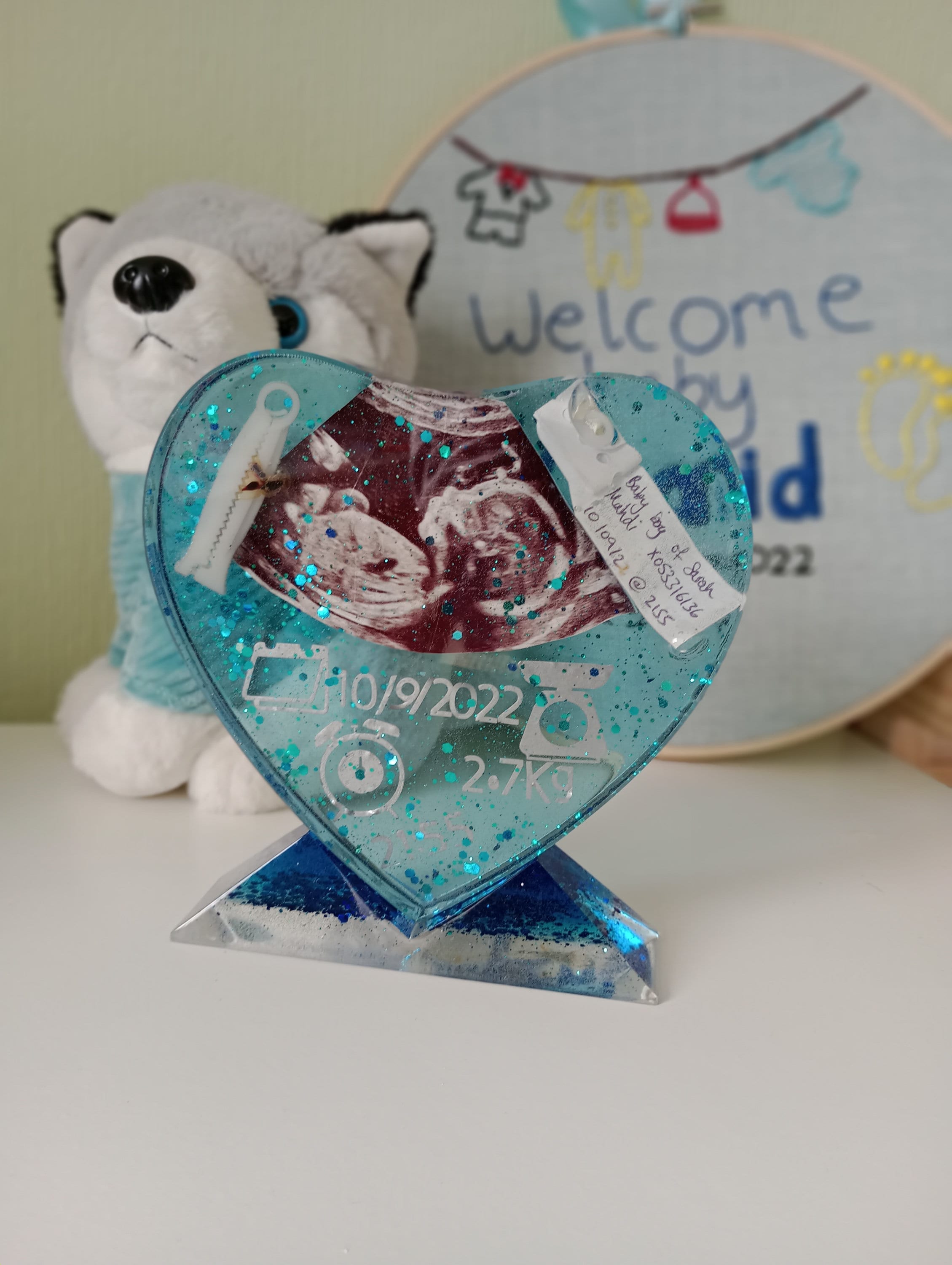 Baby Memories Baby Gift Resin Art Photo Preserve - Etsy