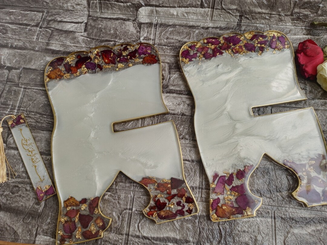 Resin Stand,handmade Resin Quran Stand With Bookmark ,resin Quran ...