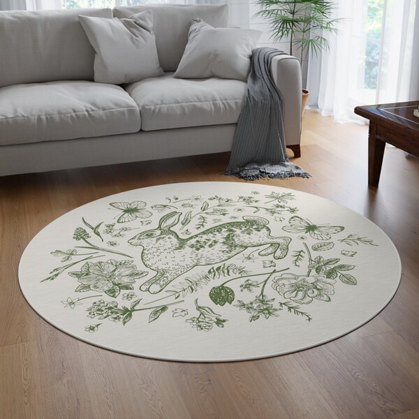 Botanical Rug - Etsy